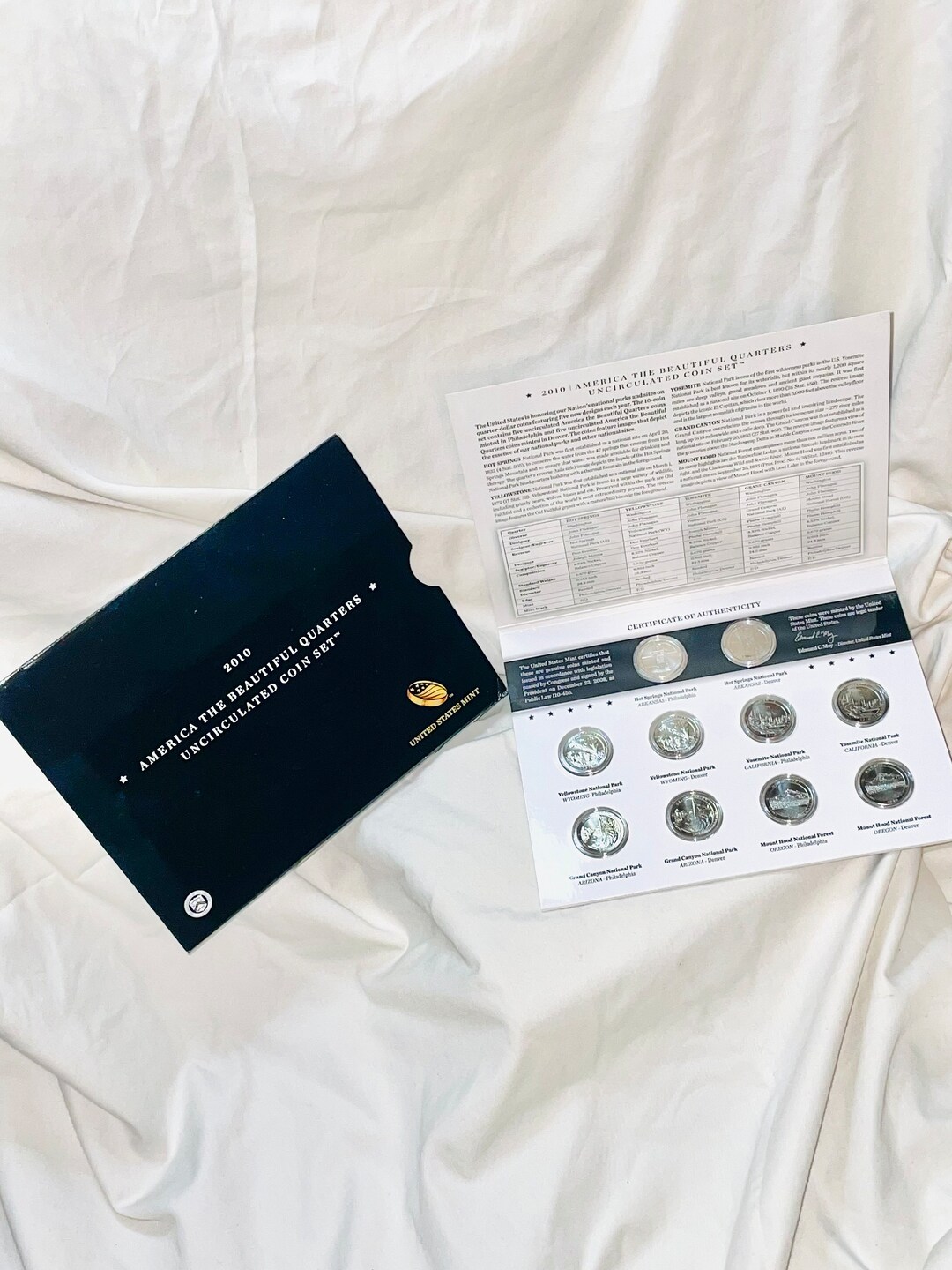 The AMERICA the Beautiful 10 Piece US Mint Uncirculated Quarters 2010 ...