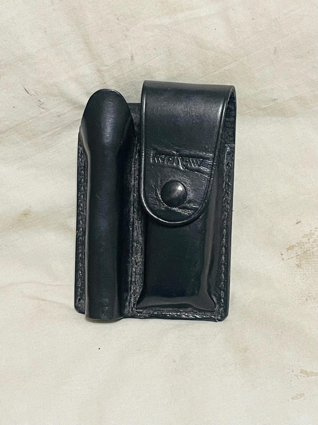 KERSHAW Black Leather DOUBLE Side Knife Sheath With the Kershaw ...