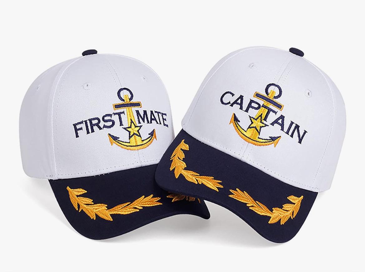Captain First Mate Boating Caps Nautical Set Snapback - Etsy