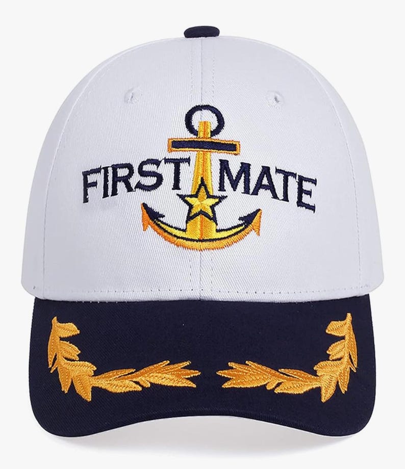 Captain First Mate Boating Caps Nautical Set Snapback - Etsy