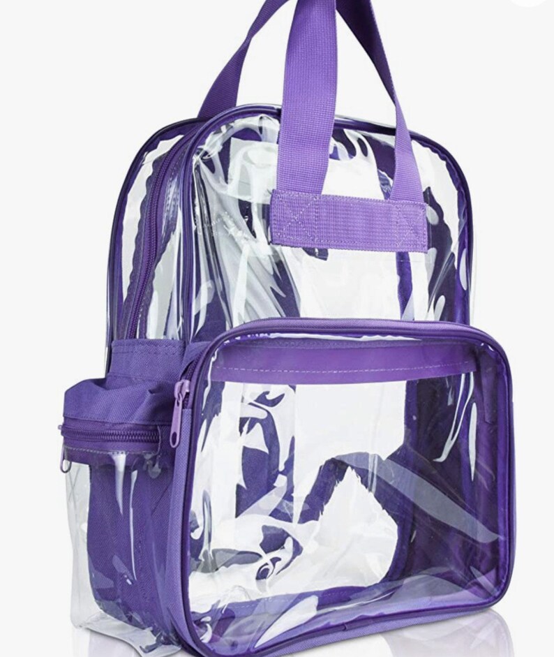 Personalized Clear Backpack: Monogrammed PVC School Bag, 15” - Etsy