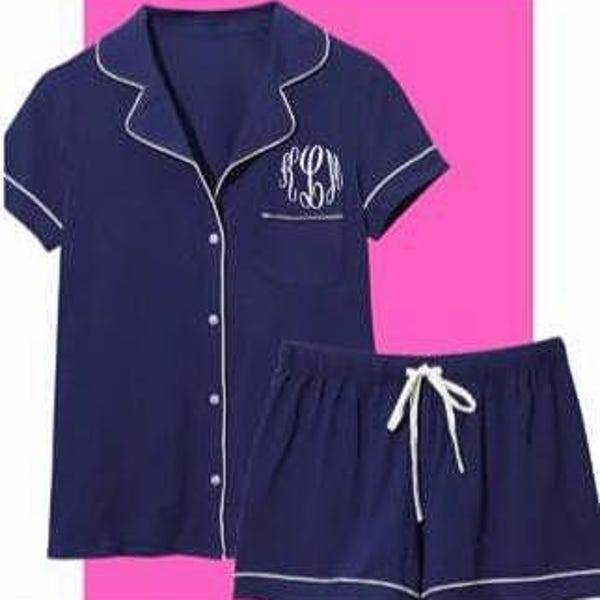 Monogram Pajamas - Etsy