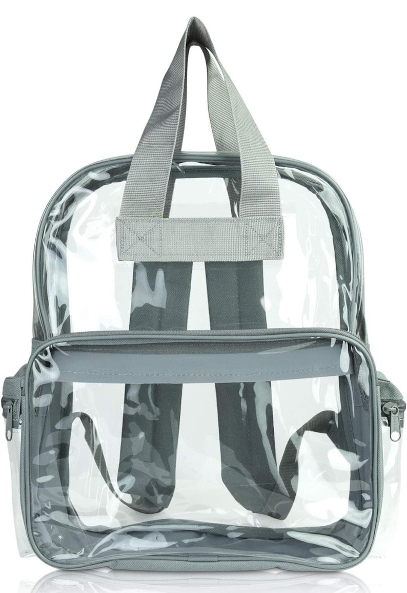 Personalized Clear Backpack: Monogrammed PVC School Bag, 15” - Etsy