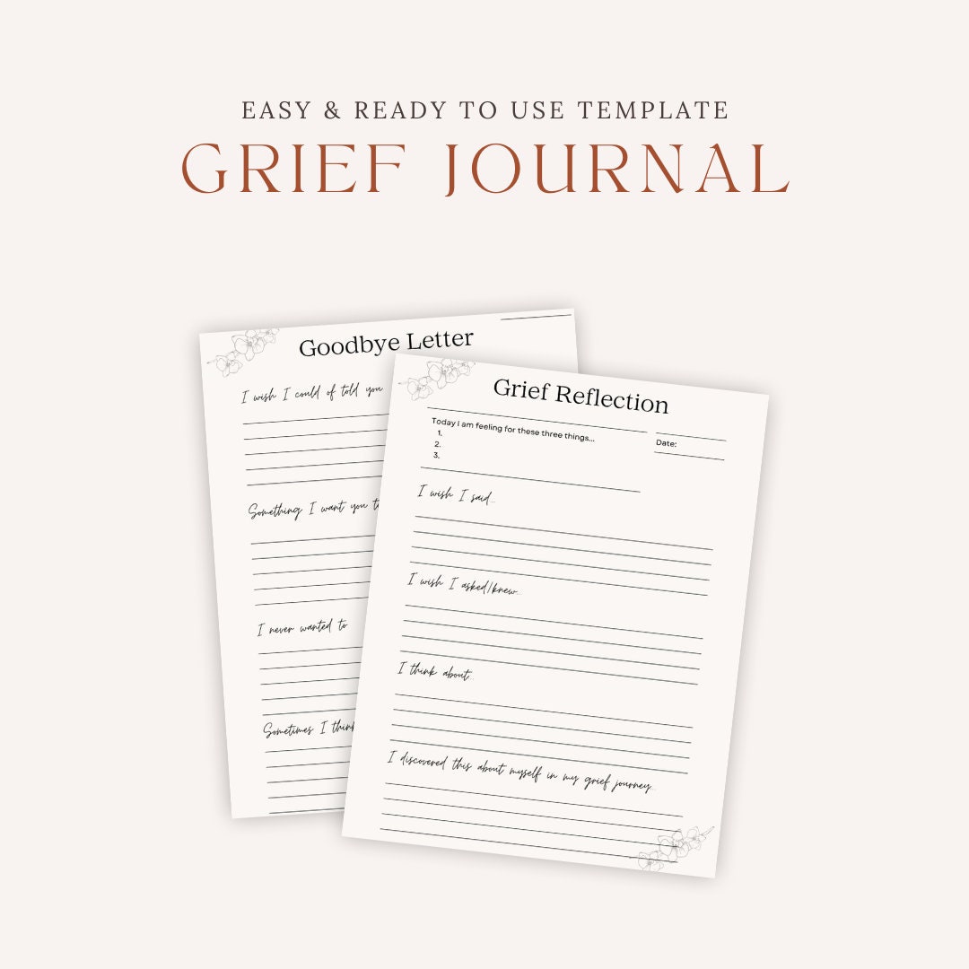 Digital Grief Worksheets - Etsy