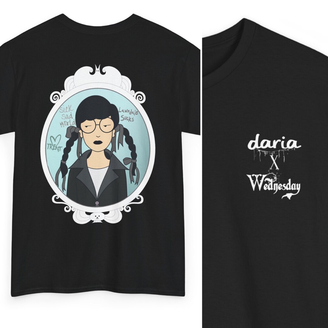 Daria X Wednesday Adams Mashup Fusion Shirt - Etsy