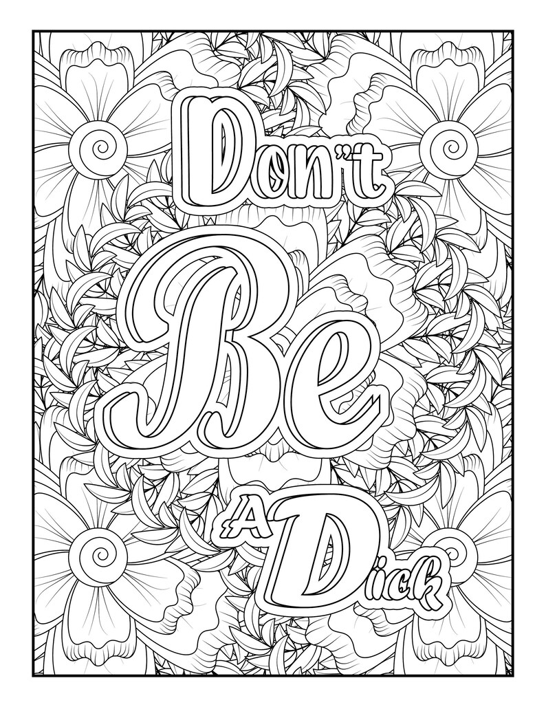 10 Cussing Coloring Pages Episode 4 - Etsy