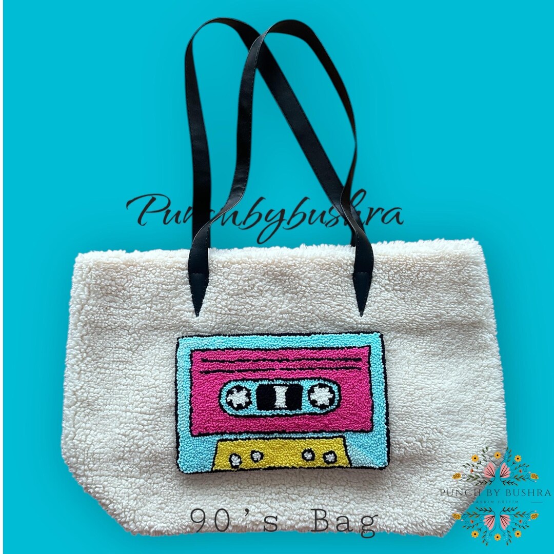 Retro Cassette Detailed Plush Bag - Etsy