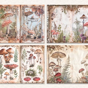 Vintage Mushroom Junk Journal, Botanical Collage (digital Download) - Etsy