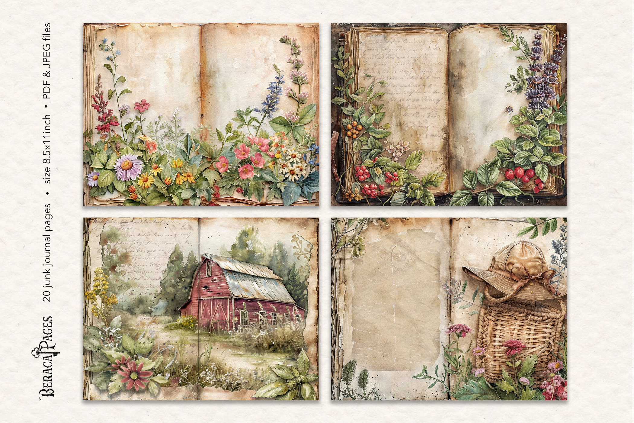 Farm Life Junk Journal Cottagecore Journal Country Life Scrapbook ...