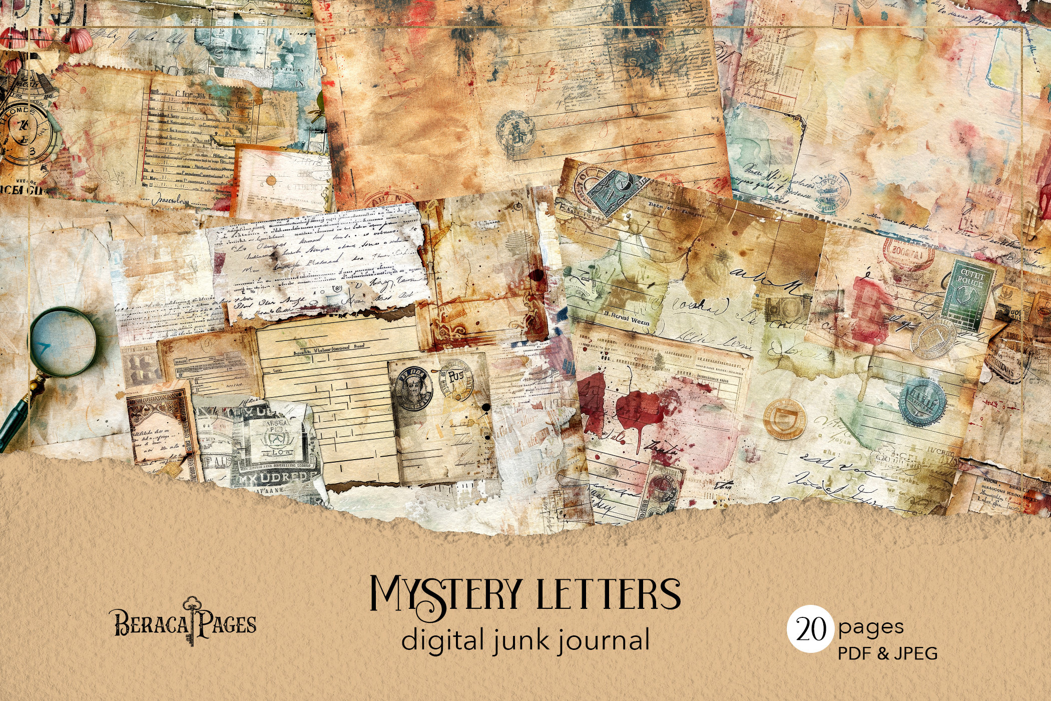 Mystery Letters Junk Journal, Murder Mystery Journal Printable ...
