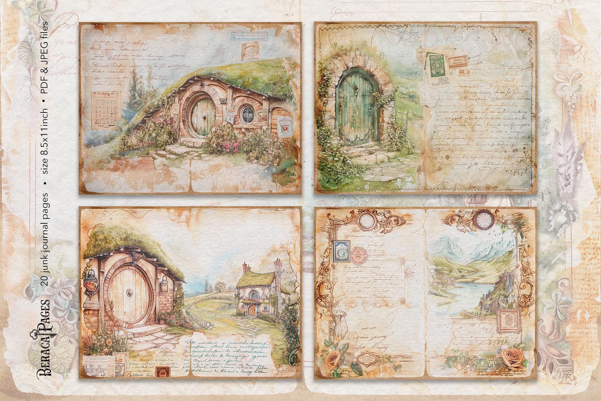 Hobbit House Junk Journal, Vintage Ephemera (digital Download) - Etsy