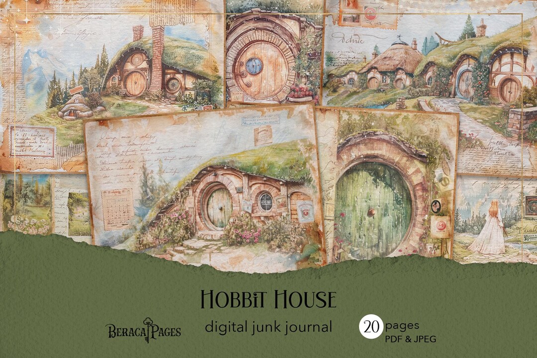 Hobbit House Junk Journal, Printable Hobbit Journal, Hobbit Digital ...
