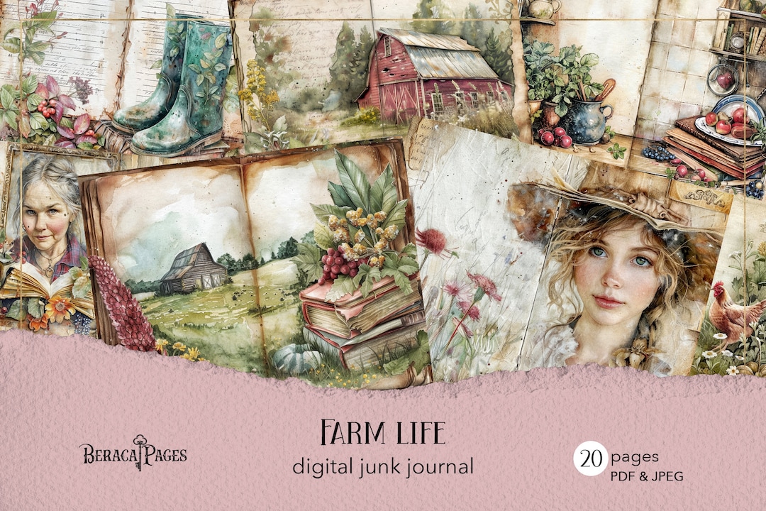 Farm Life Junk Journal Cottagecore Journal Country Life Scrapbook ...