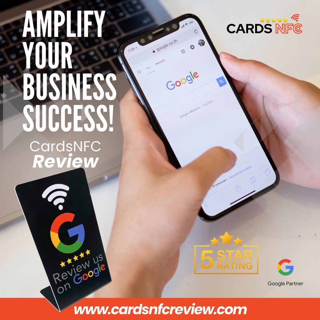 NFC Google Review Stands to Boost Your Online Presence, NFC Plaque, Sign, Business Review Link ...