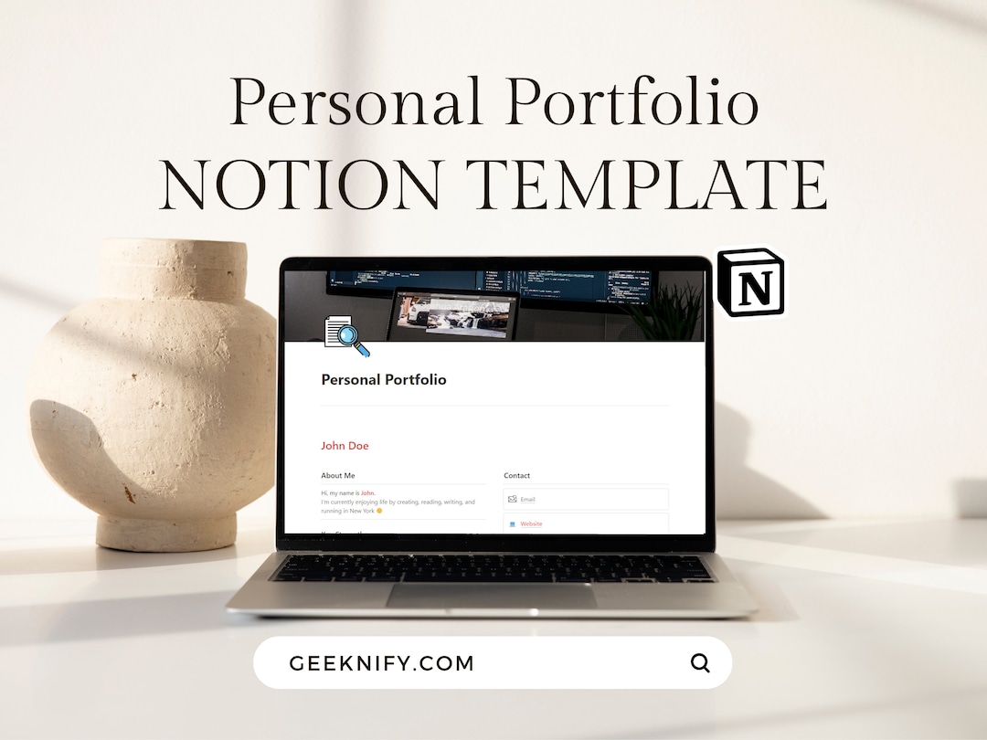 Notion Professional Portfolio Dashboard: Manage Project & Professional ...