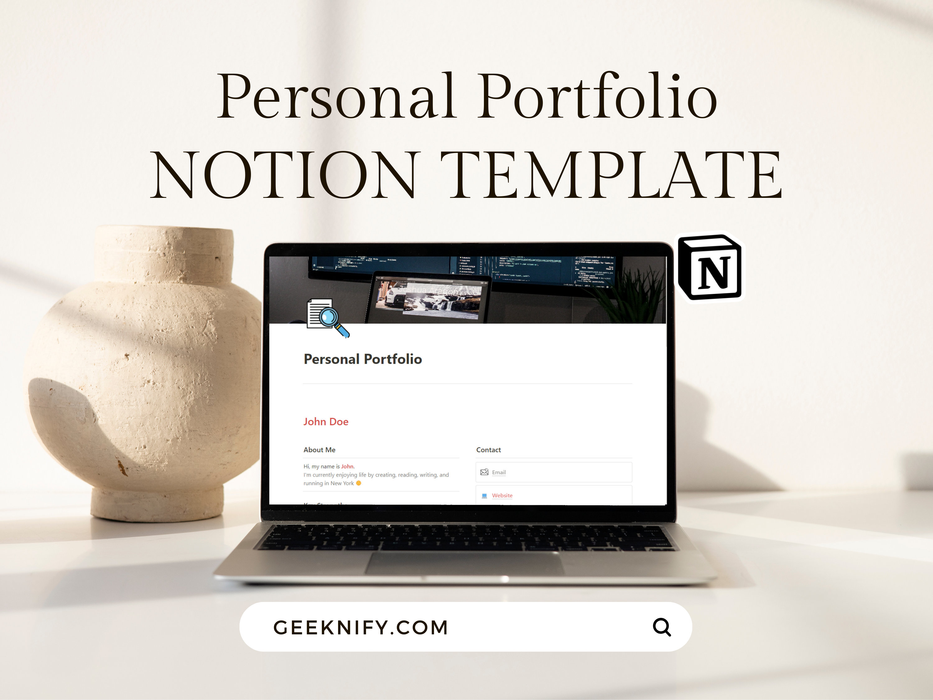 Notion Professional Portfolio Dashboard: Manage Project & Professional ...