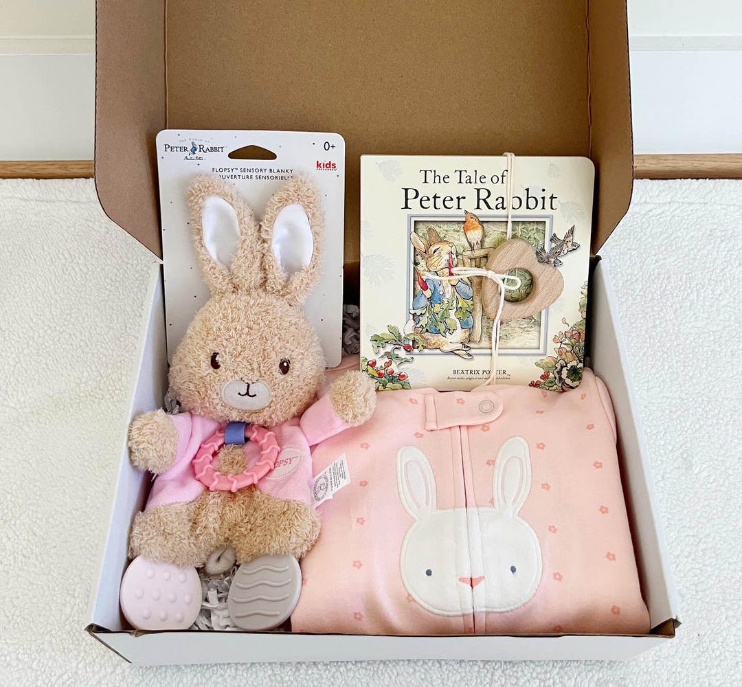 Peter Rabbit, Baby Gift Box, Baby Shower Gift, Bunny Theme Baby Gift ...