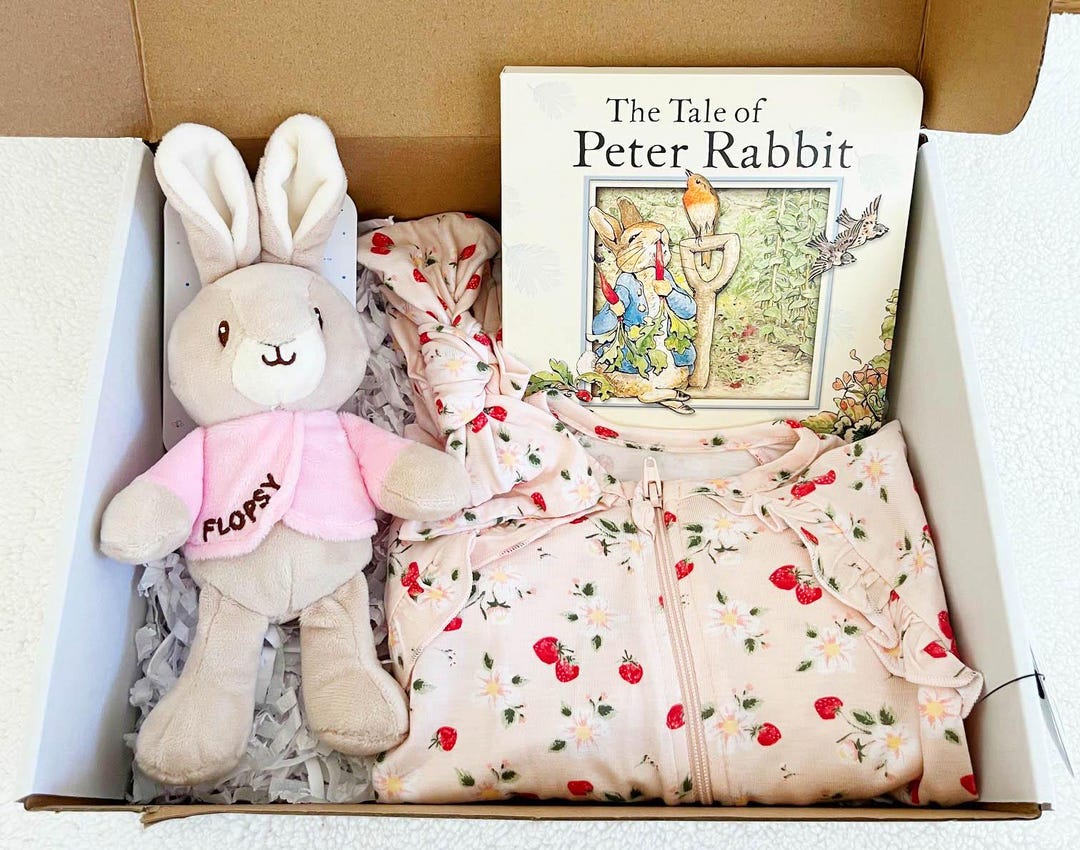 Peter Rabbit Baby Gift Box, Baby Shower Gift, Bunny Theme Baby Gift ...