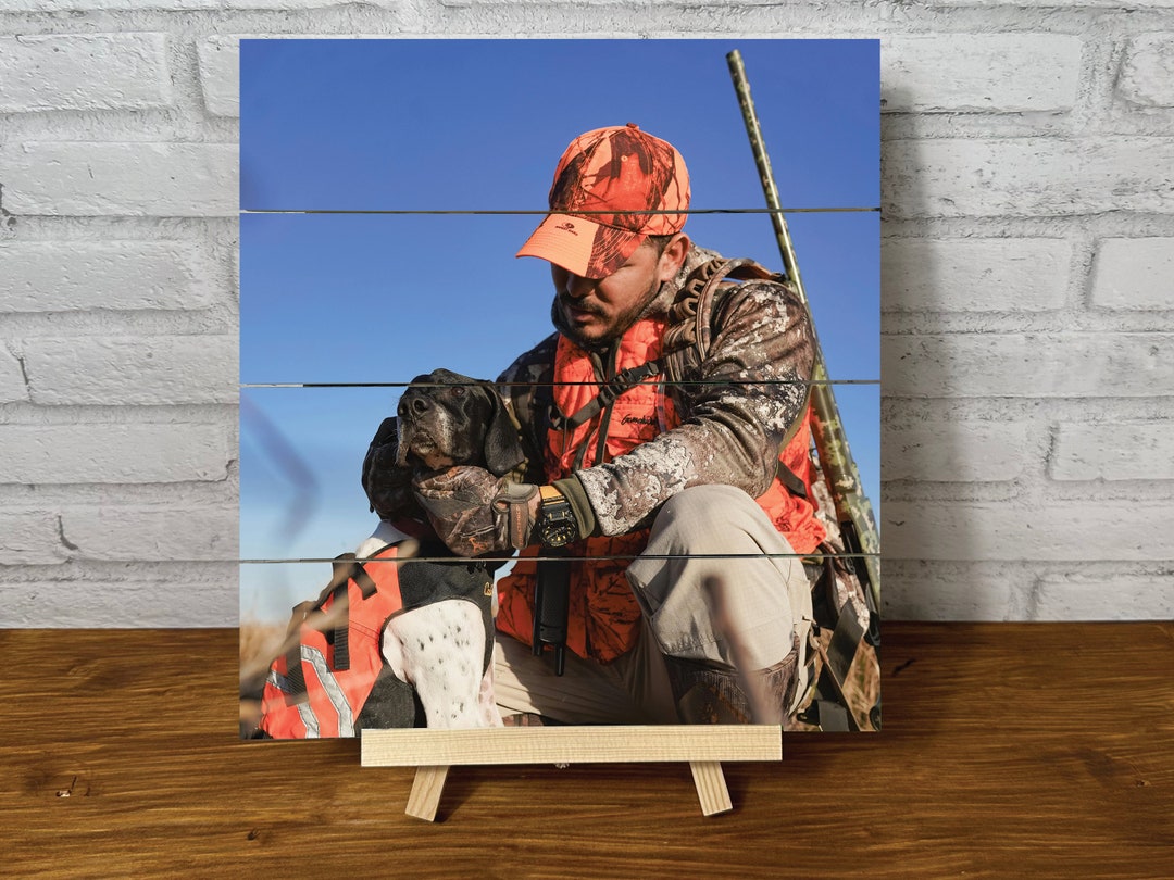 Rustic Hunting Decor on Wood Pallet Custom Photo Transfer Outdoor Deer ...