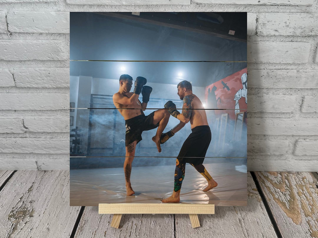 Custom MMA Art Personalized Decor Real Wood Pallet Mma Fighter Gift MMA ...