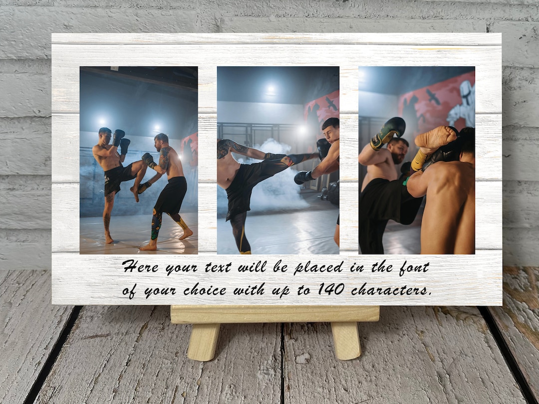 Custom MMA Art Personalized Decor Real Wood Plaque Mma Fighter Gift MMA ...