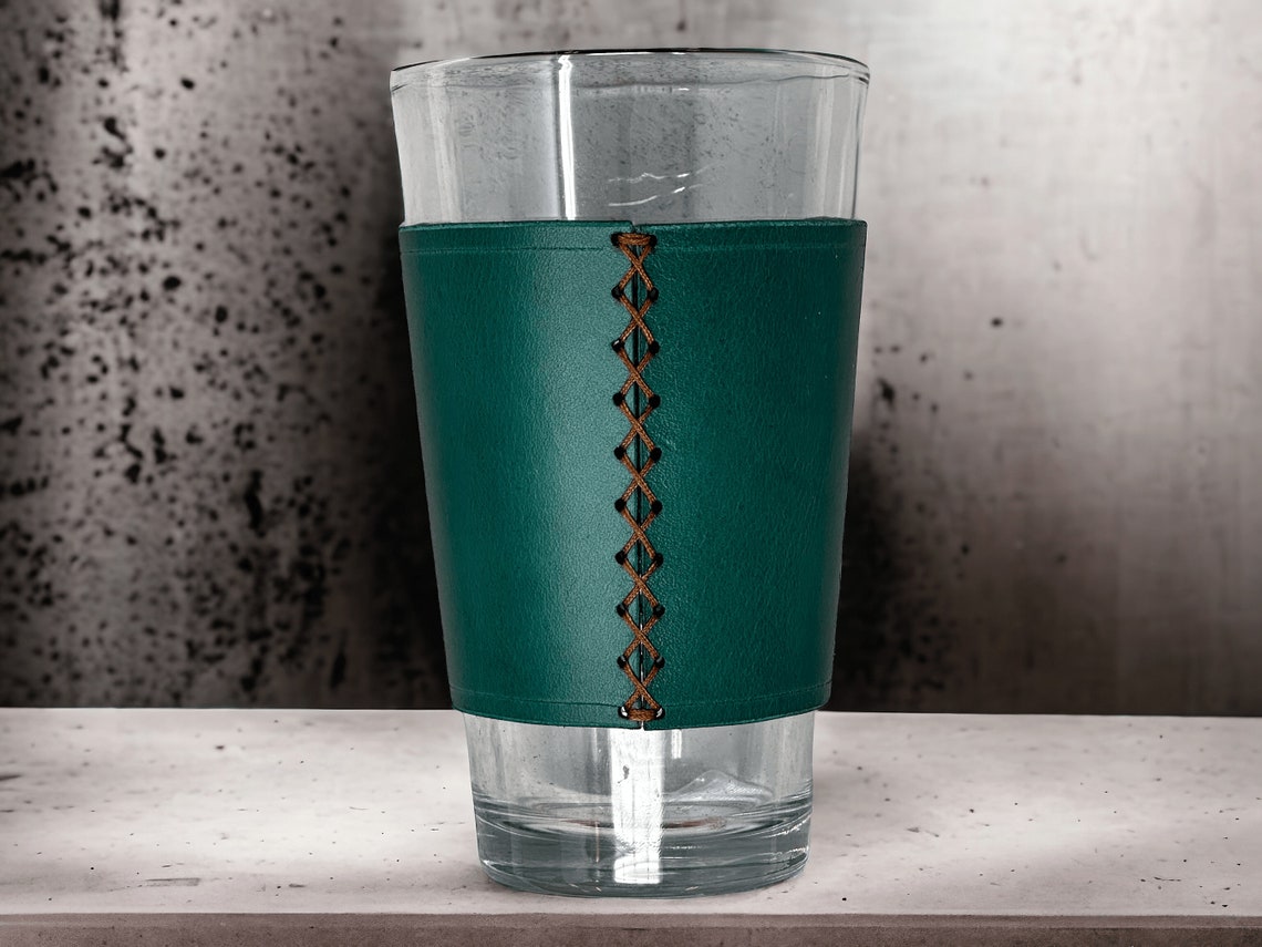 Leather Pint Glass Sleeve Pattern: Laser & Print (SVG, PDF) - Etsy