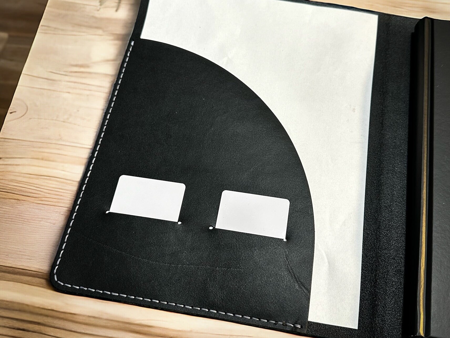 Leather Notebook Cover Pattern: Laser or Print, Padfolio Style (SVG, PDF) - Etsy