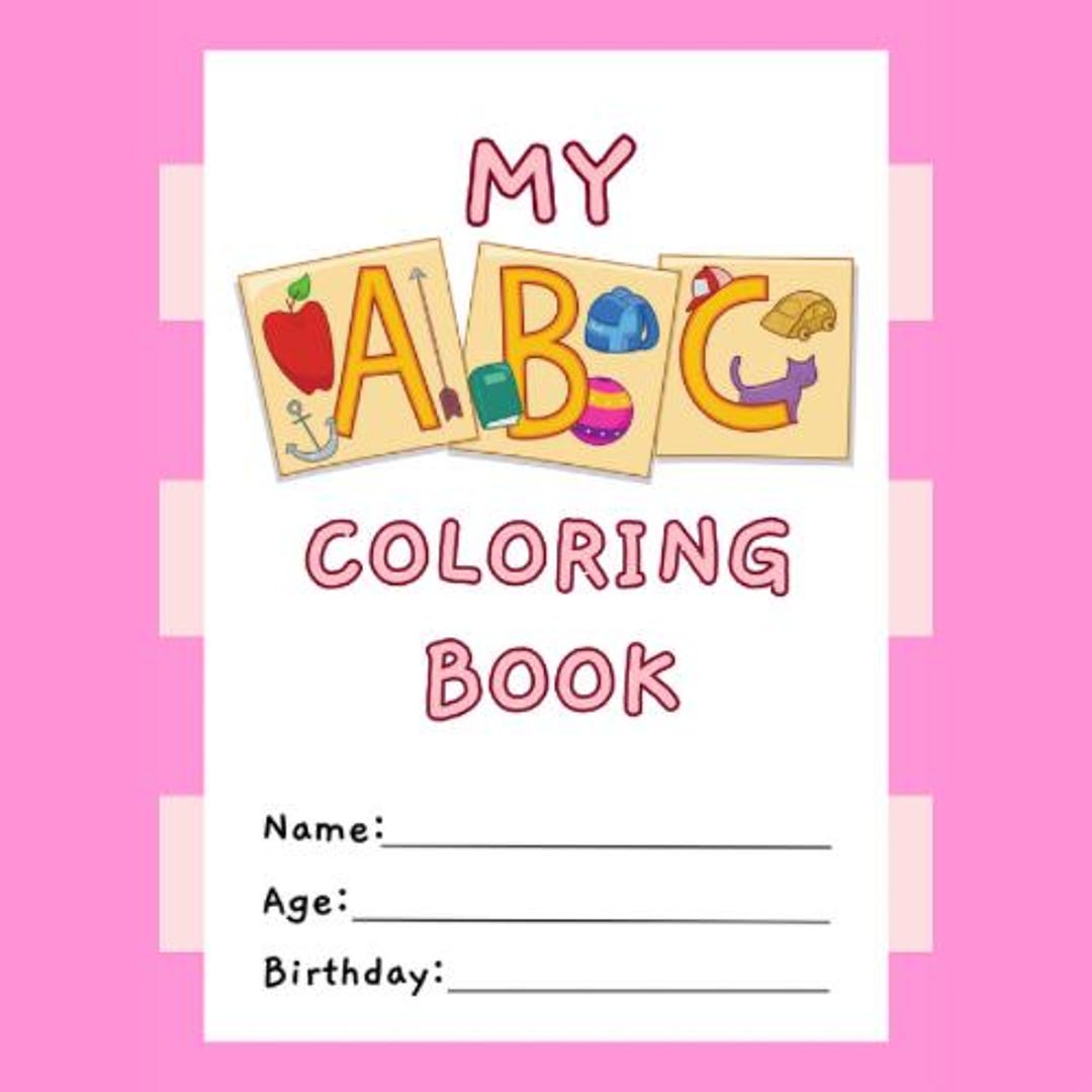 My ABC Coloring Book 53 Pages - Etsy