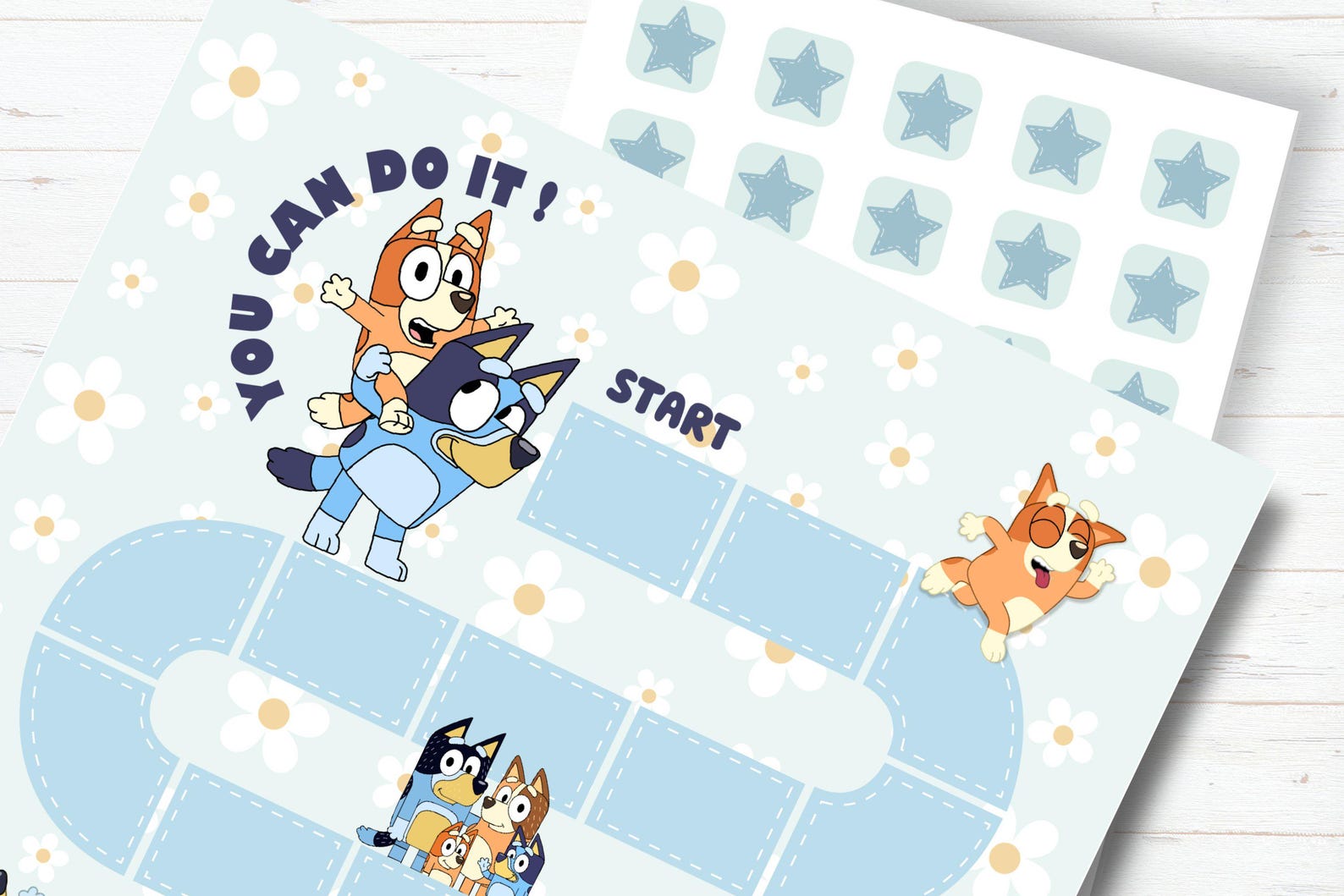 Habit Reward Chart for Kids Bluey Printable PDF Reward Chart and Star ...