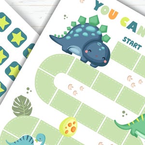 Dinosaurs Reward Chart Printable Behavior Chart Daily Chore Chart Kids ...