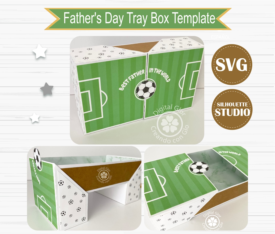 Football-themed Father's Day Tray Box Template / Football Themed ...