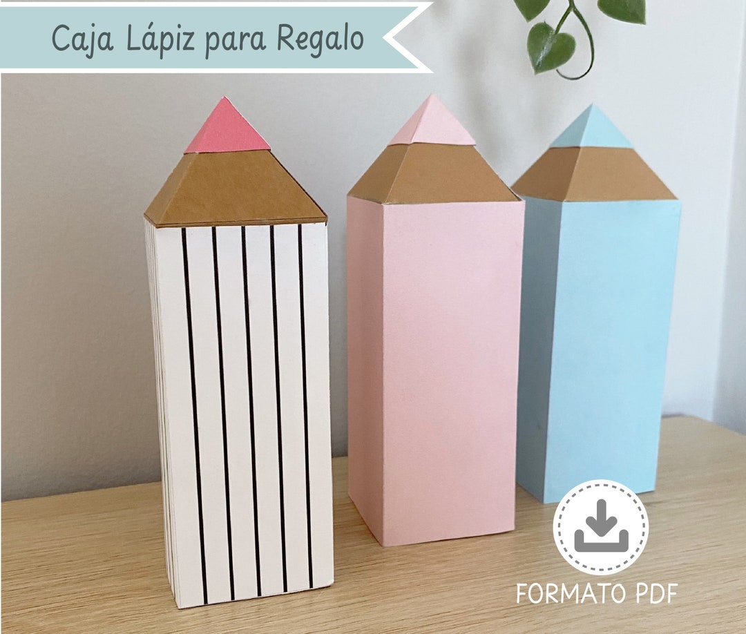 Pencil Shaped Box Pdf Digital Template Etsy