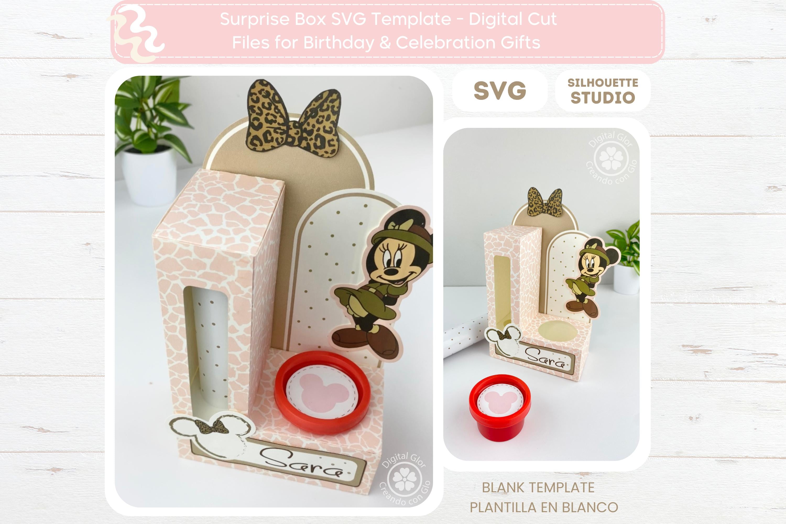 SVG Template for Birthday Party Favor Box | Digital File for Silhouette ...