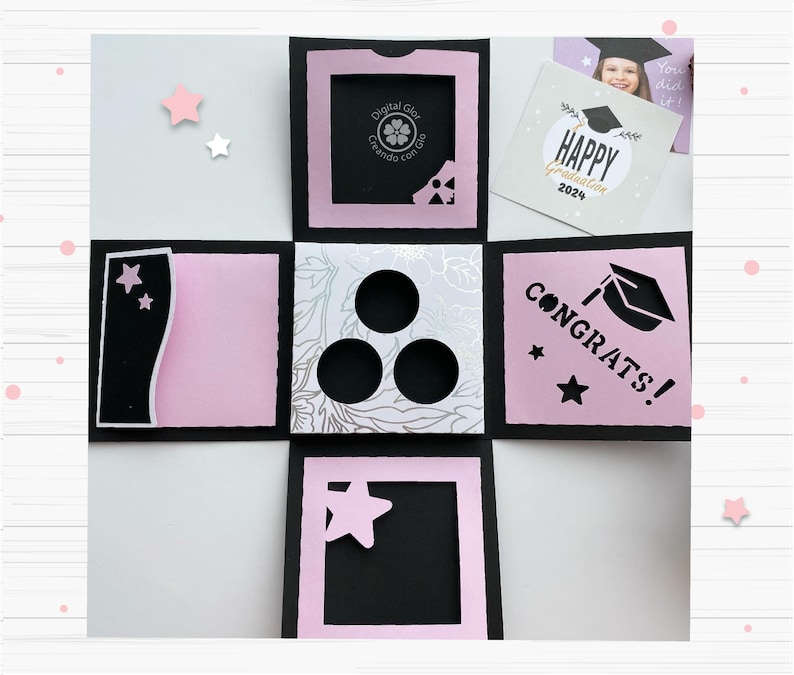 Graduation Box Template - Explosive Graduation Gift Box -SVG and Studio ...
