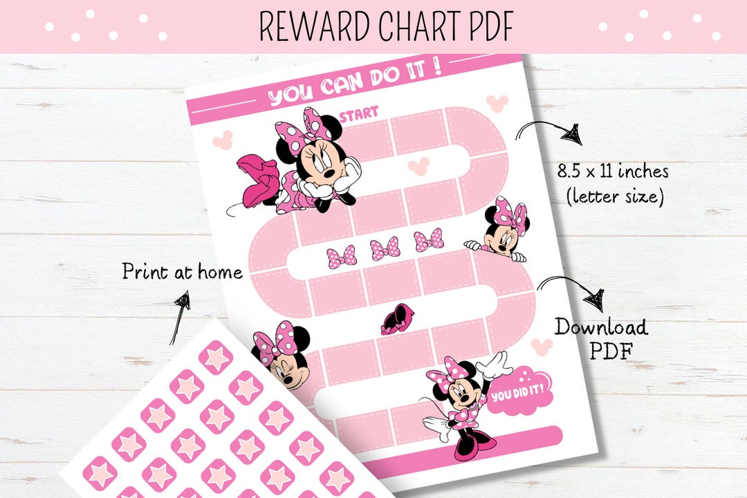 Minnie Mouse Reward Chart | Printable Behavior Chart | Daily Chore ...