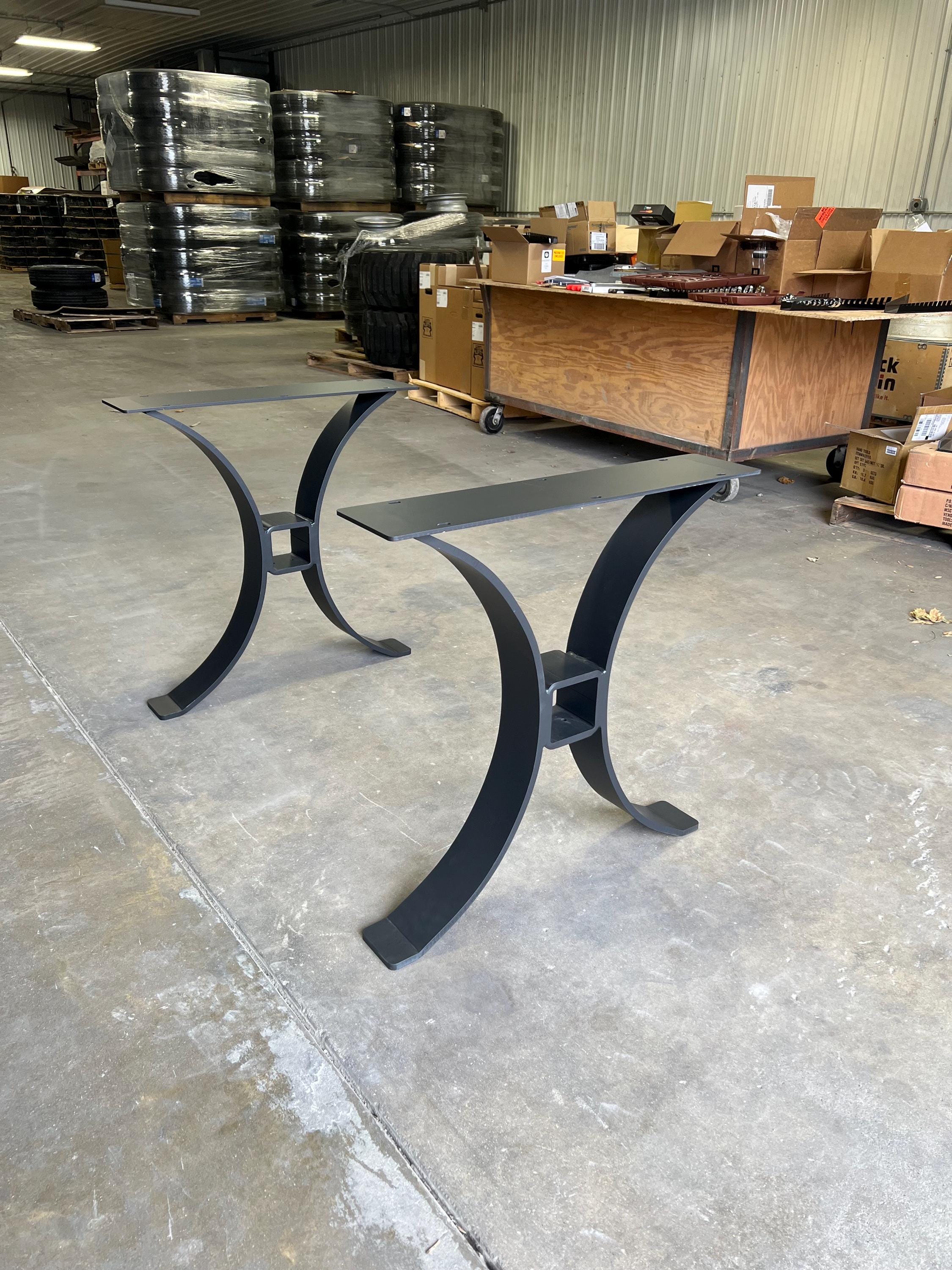 Farmsyle Curved Table Legs, Steel Curved Table Legs With Center Opening ...