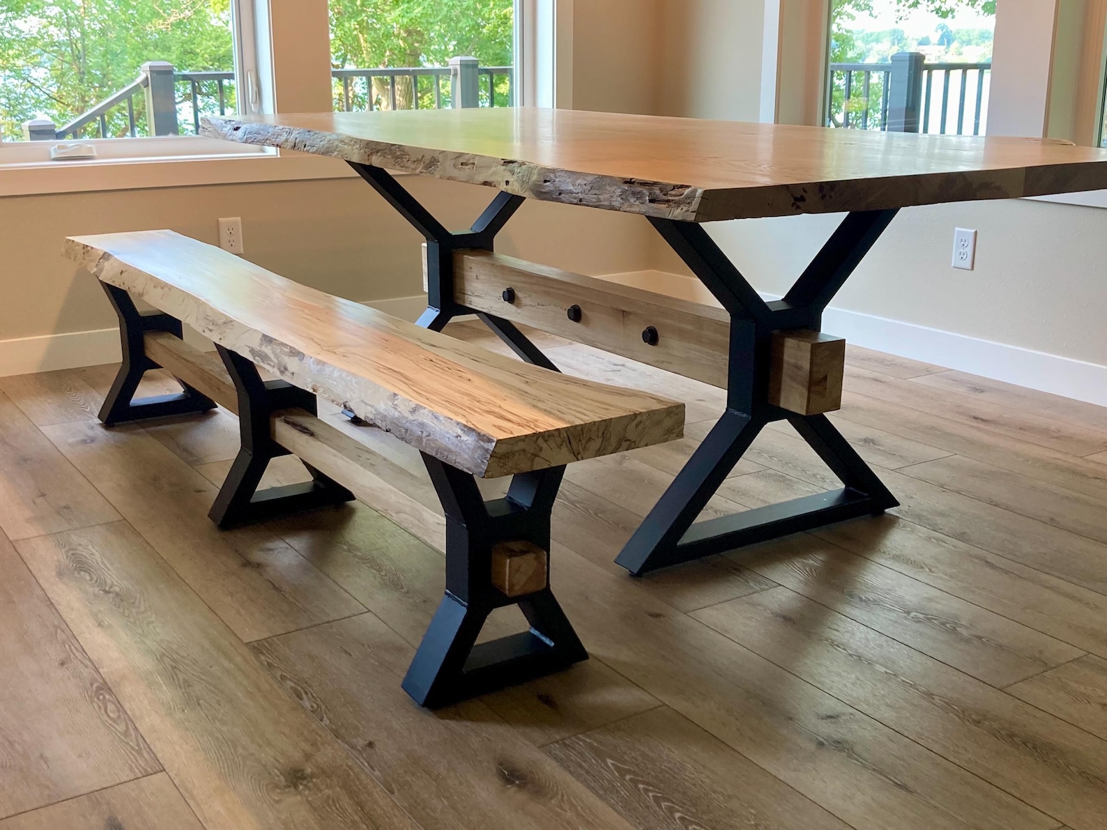 Farmhouse Table Legs, Metal X Frame, Industrial Rustic Style, Steel ...