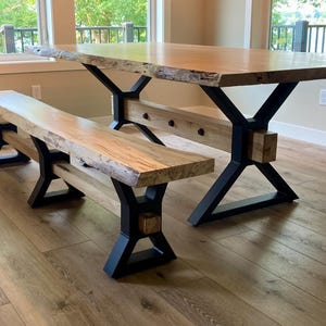 Farmhouse Table Legs, Metal X Frame, Industrial Rustic Style, Steel ...