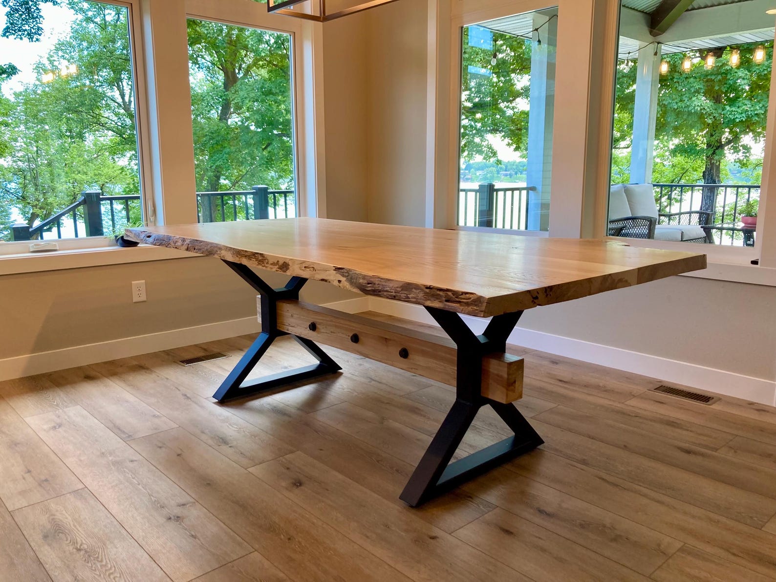 Farmhouse Table Legs, Metal X Frame, Industrial Rustic Style, Steel ...