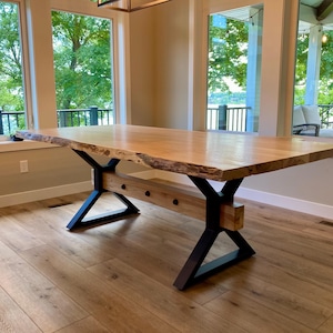 Farmhouse Table Legs, Metal X Frame, Industrial Rustic Style, Steel ...