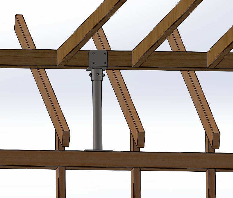 Roof Riser Bracket 18in , Deck Riser Bracket, Steel, Roof Bracket ...