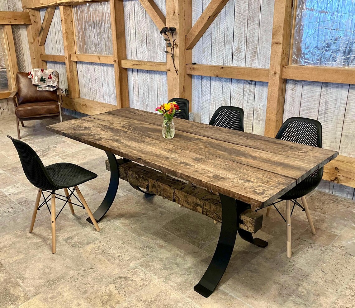 Farmsyle Curved Table Legs, Steel Curved Table Legs With Center Opening ...