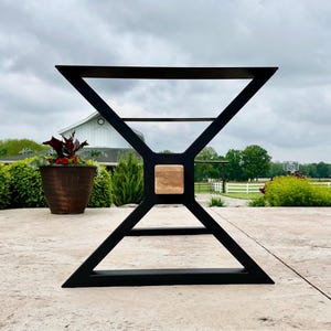 Farmhouse Table Legs, Metal X Frame, Industrial Rustic Style, Steel ...