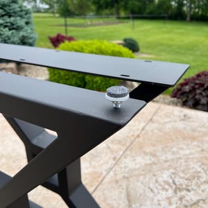 Farmhouse Table Legs, Metal X Frame, Industrial Rustic Style, Steel ...