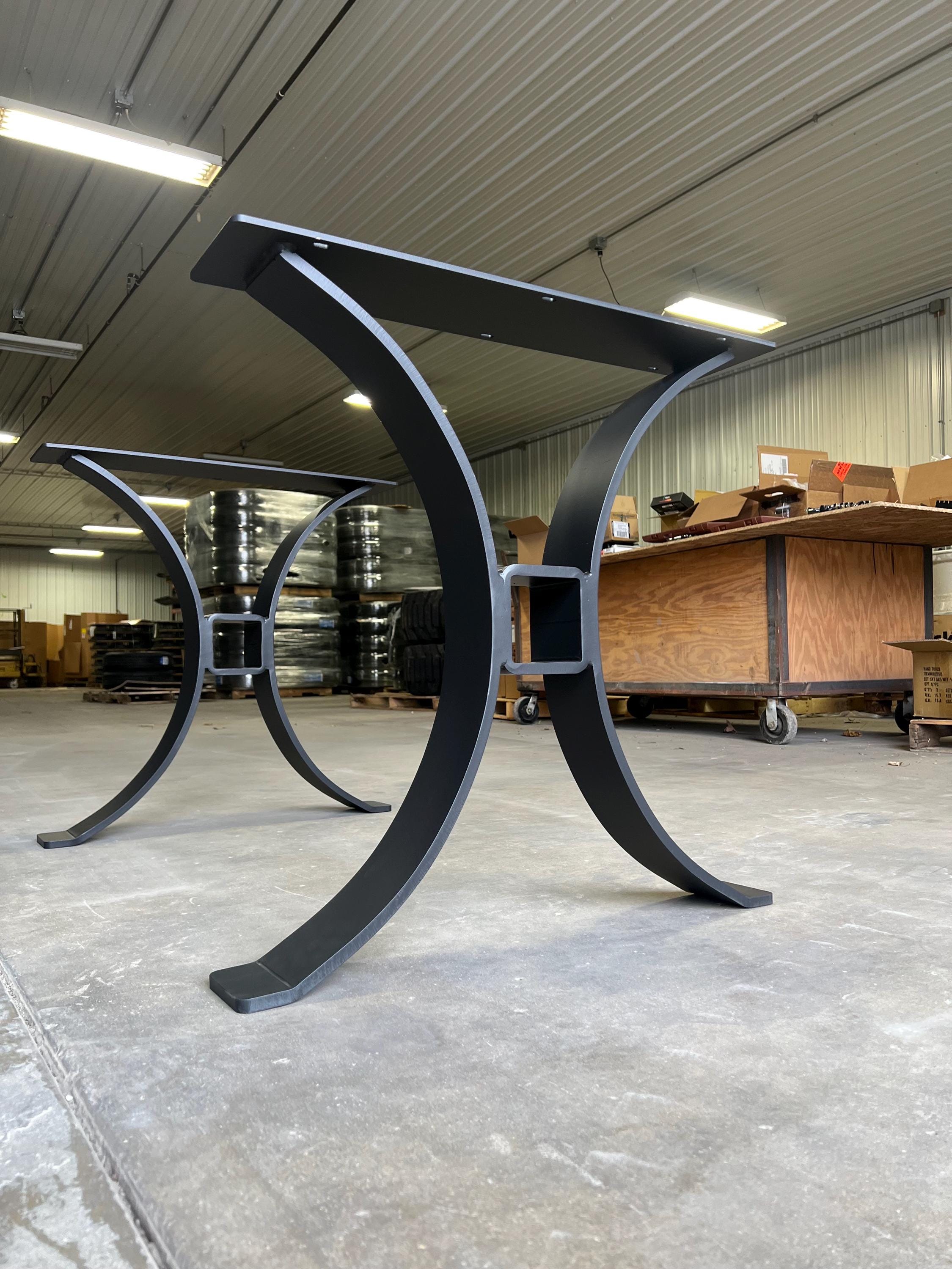 Farmsyle Curved Table Legs, Steel Curved Table Legs With Center Opening ...