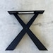 Steel X-frame Table Leg Set With Taper - Etsy