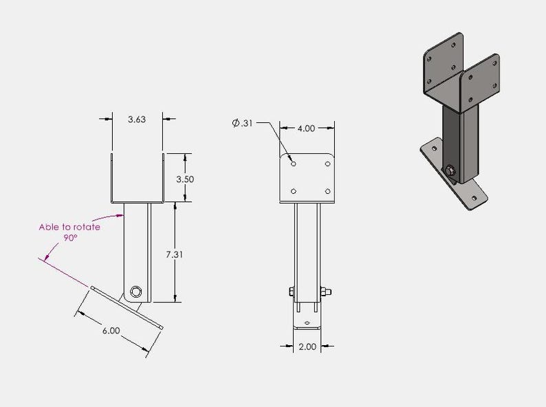 Adjustable Steel Pergola Roof Riser Bracket: 4x4 or 4x6 Beam - Etsy