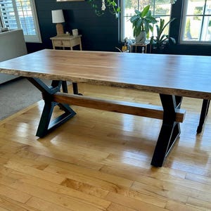 Farmhouse Table Legs: Metal X Frame With Center Cutout, 2x4 Steel Tube ...