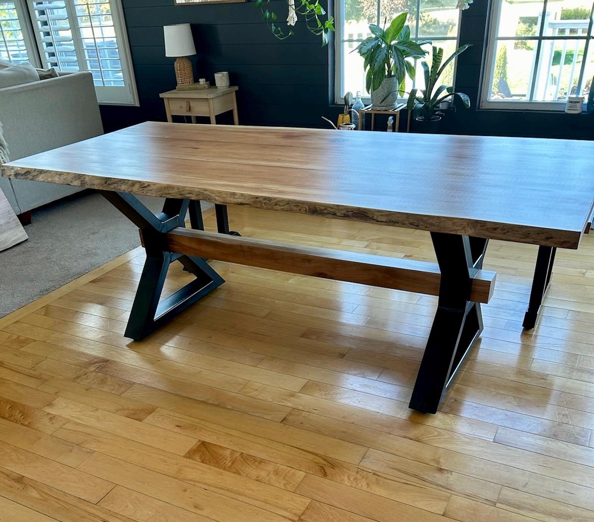 Farmhouse Table Legs: Metal X Frame With Center Cutout, 2x4 Steel Tube ...