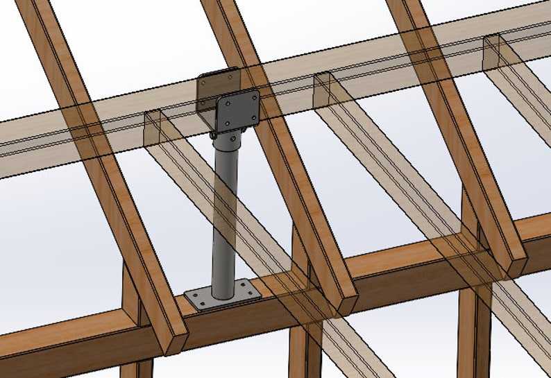 Roof Riser Bracket 18in , Deck Riser Bracket, Steel, Roof Bracket ...
